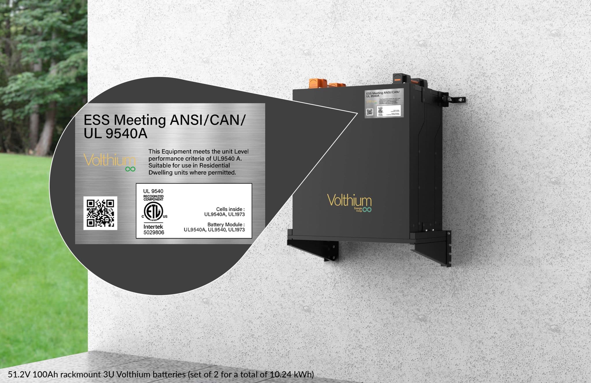Batterie 51.2V 100Ah - Rackmount 3U - Volthium